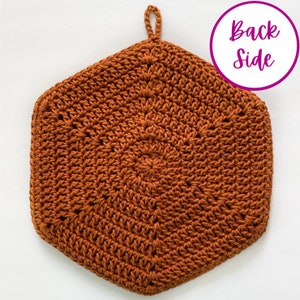 CROCHET POTHOLDER PATTERN - Flower Power Hexagon Potholder Pattern Pdf ...
