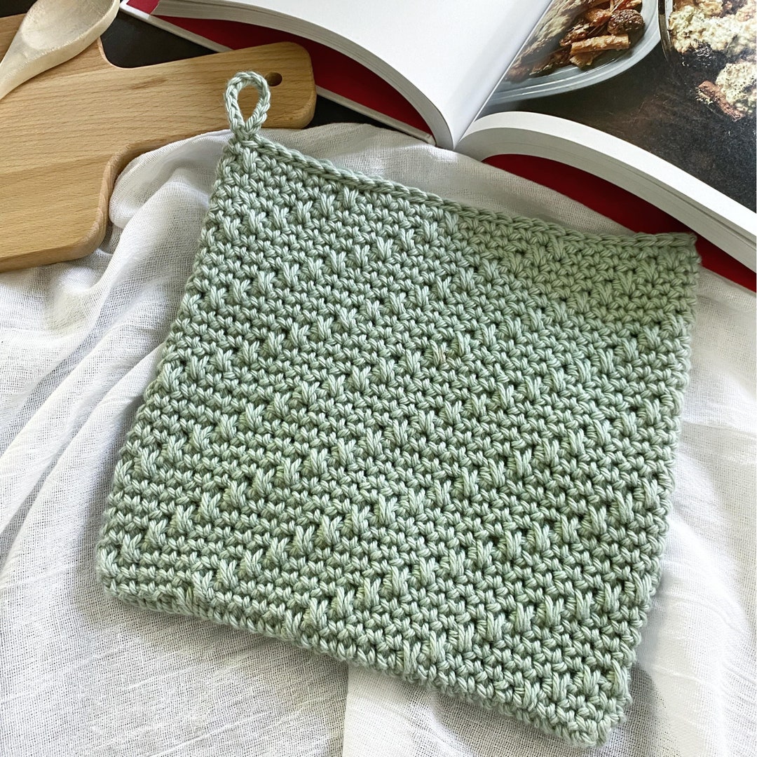 CROCHET POTHOLDER PATTERN - Serendipity Potholder | Diagonal Spike Stitch | Pdf | Double Thick ...