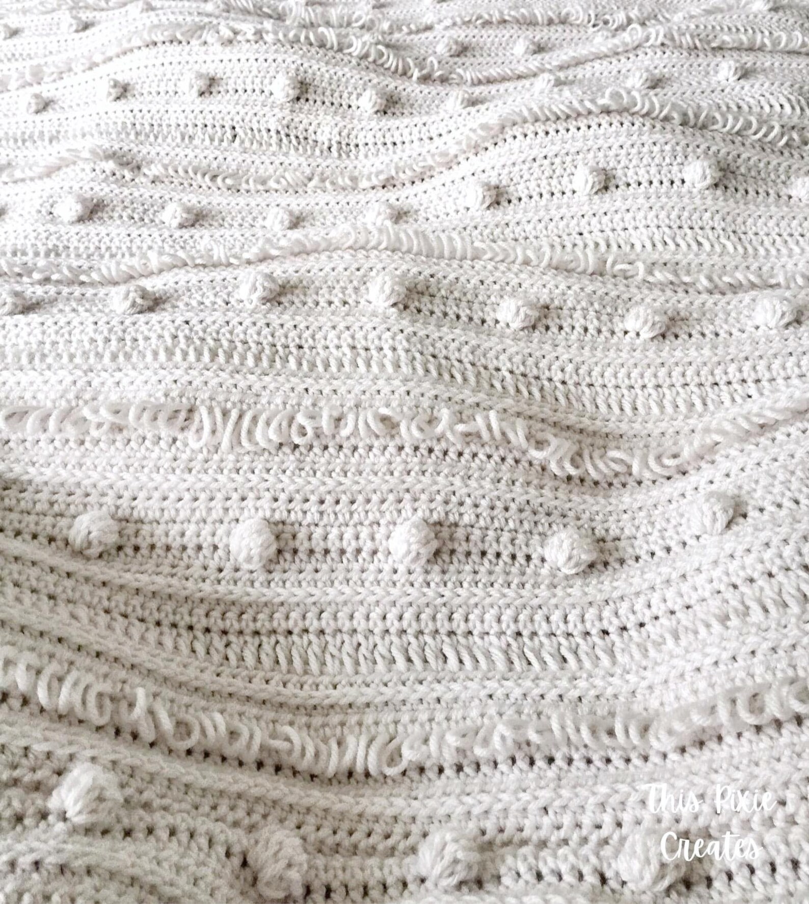 CROCHET BLANKET PATTERN Loops and Bobbles Blanket Pattern - Etsy