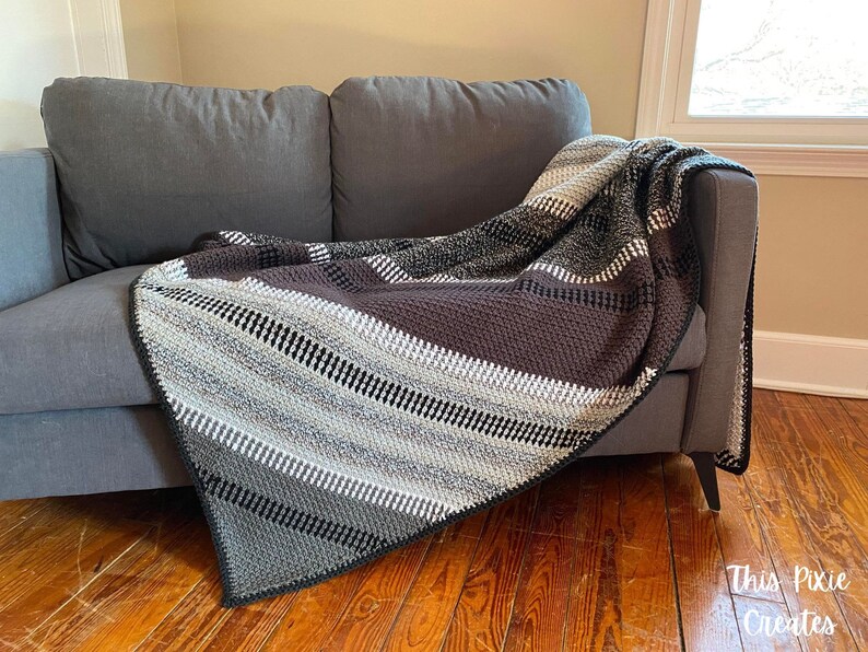 CROCHET BLANKET PATTERN Shadow Path Blanket - Etsy