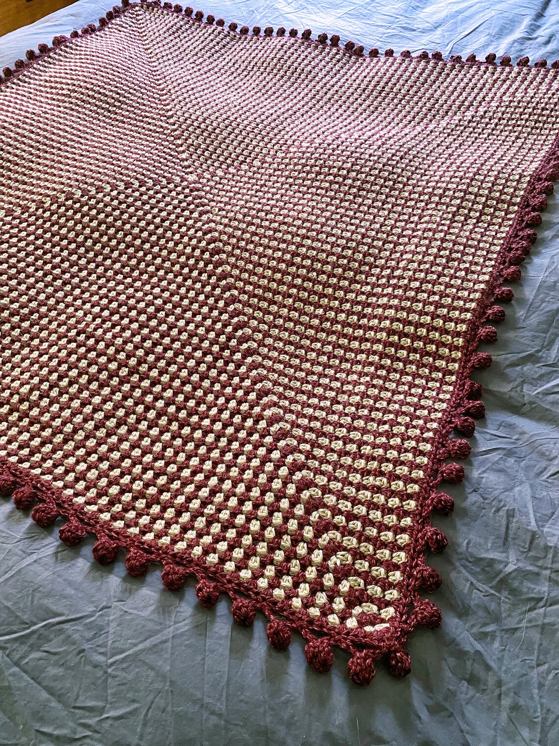 CROCHET BLANKET PATTERN - Continuous Striped Granny Square Blanket With ...