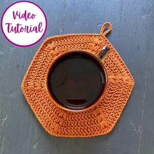 CROCHET POTHOLDER PATTERN - Flower Power Hexagon Potholder Pattern Pdf ...