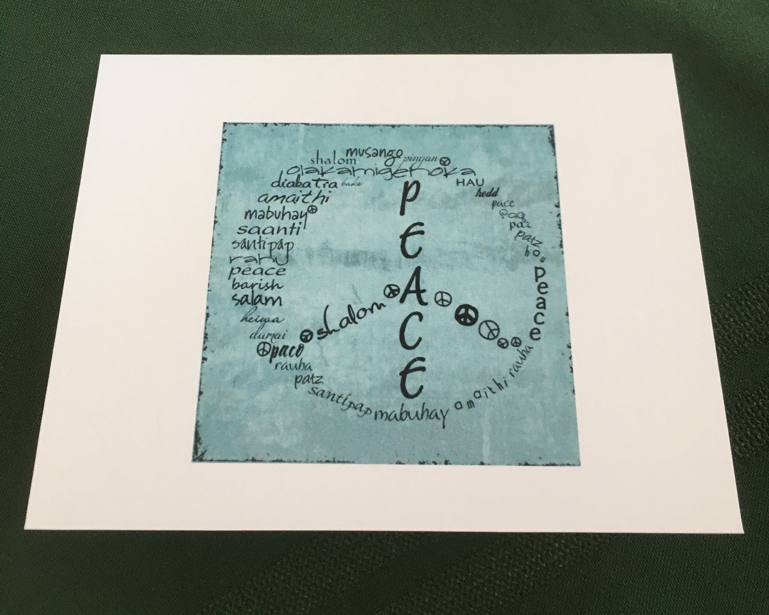 Peace Card - Peace Sign - Etsy