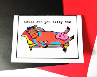 Cow Get Well Card | Etsy