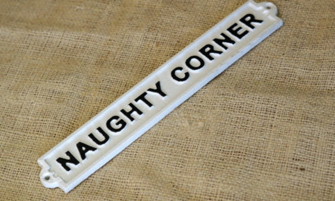 Naughty Corner Sign Rustic Cast Iron Bar Pub Plaque Wall Decor - Etsy
