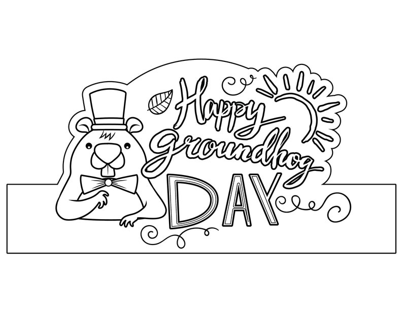 Groundhog Day Holiday Worksheets Printable Activities Coloring for Kids ...
