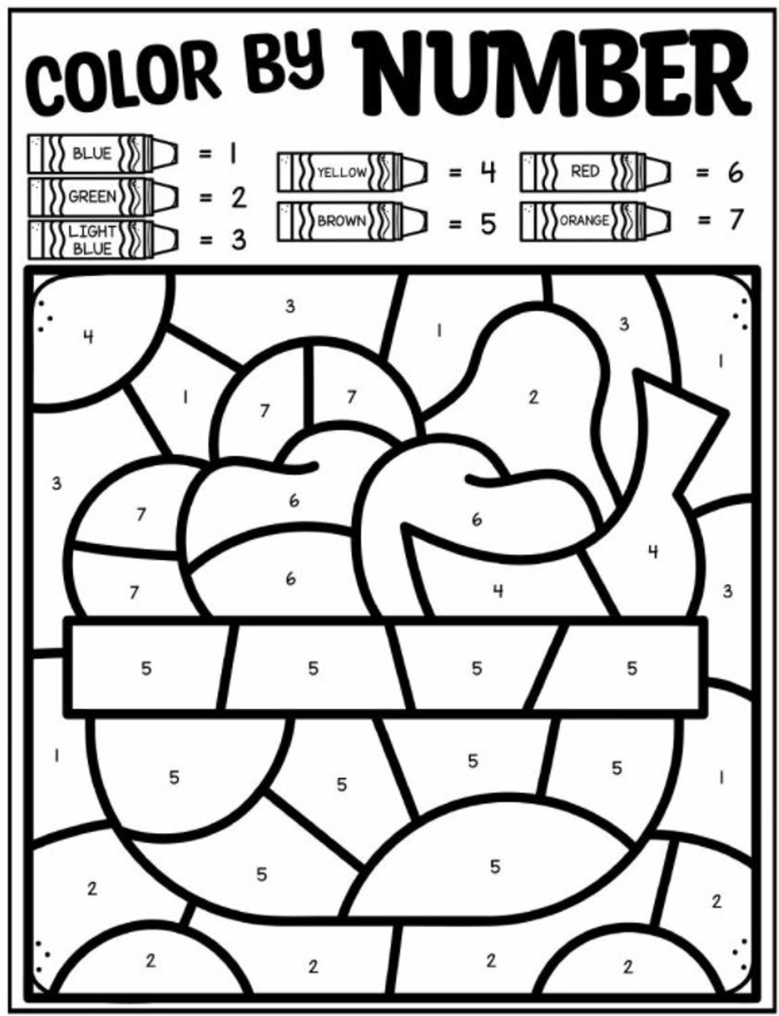 Kwanzaa Color-by-number, Kwanzaa Activity for Kids, Math and Coloring ...