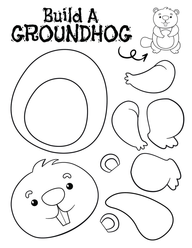 Groundhog Day Holiday Worksheets Printable Activities Coloring for Kids ...