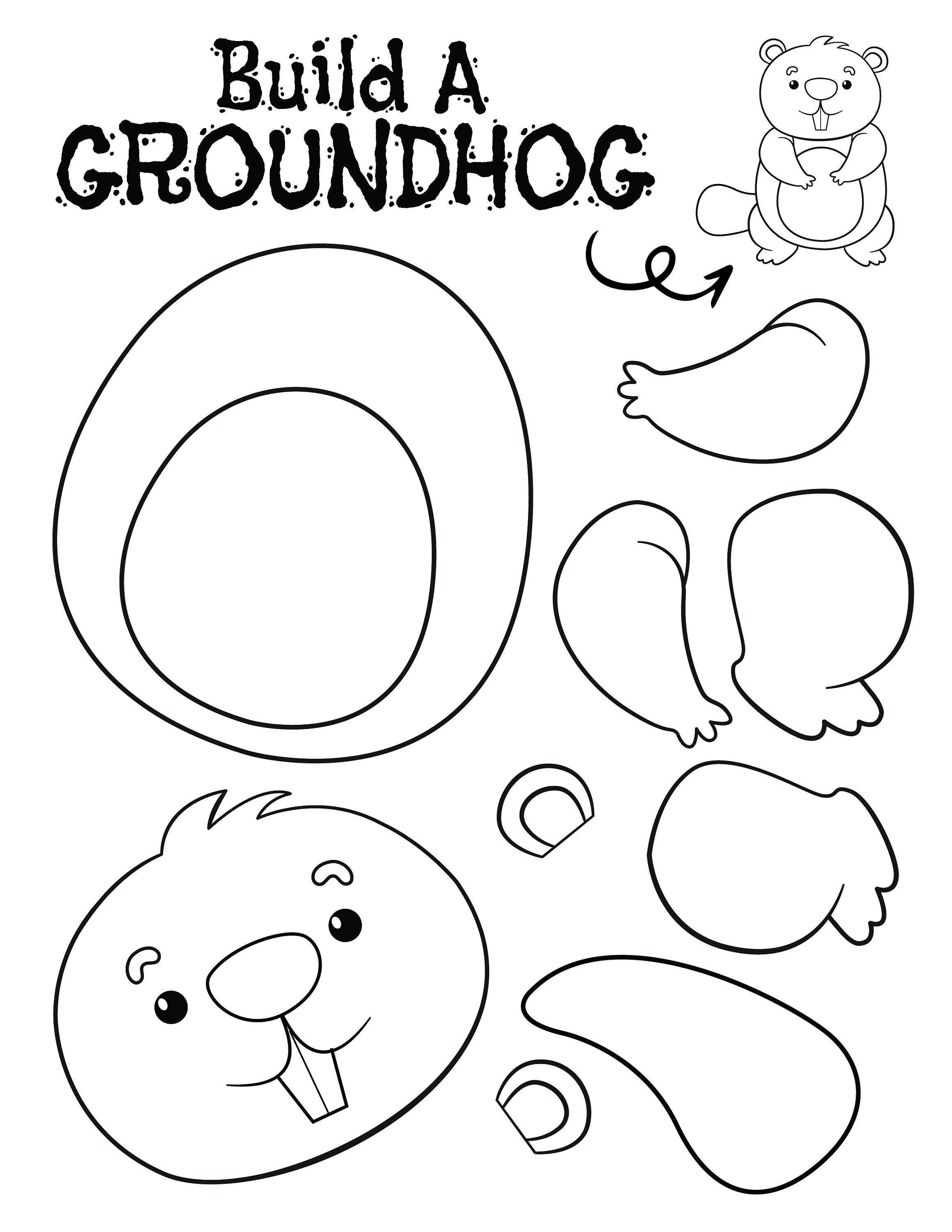 Groundhog Day Holiday Worksheets Printable Activities Coloring for Kids ...