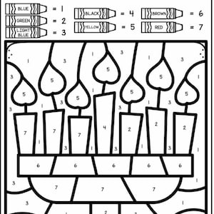 Kwanzaa Color-by-number, Kwanzaa Activity for Kids, Math and Coloring ...