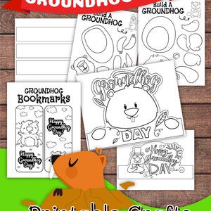 Groundhog Day Holiday Worksheets Printable Activities Coloring for Kids ...