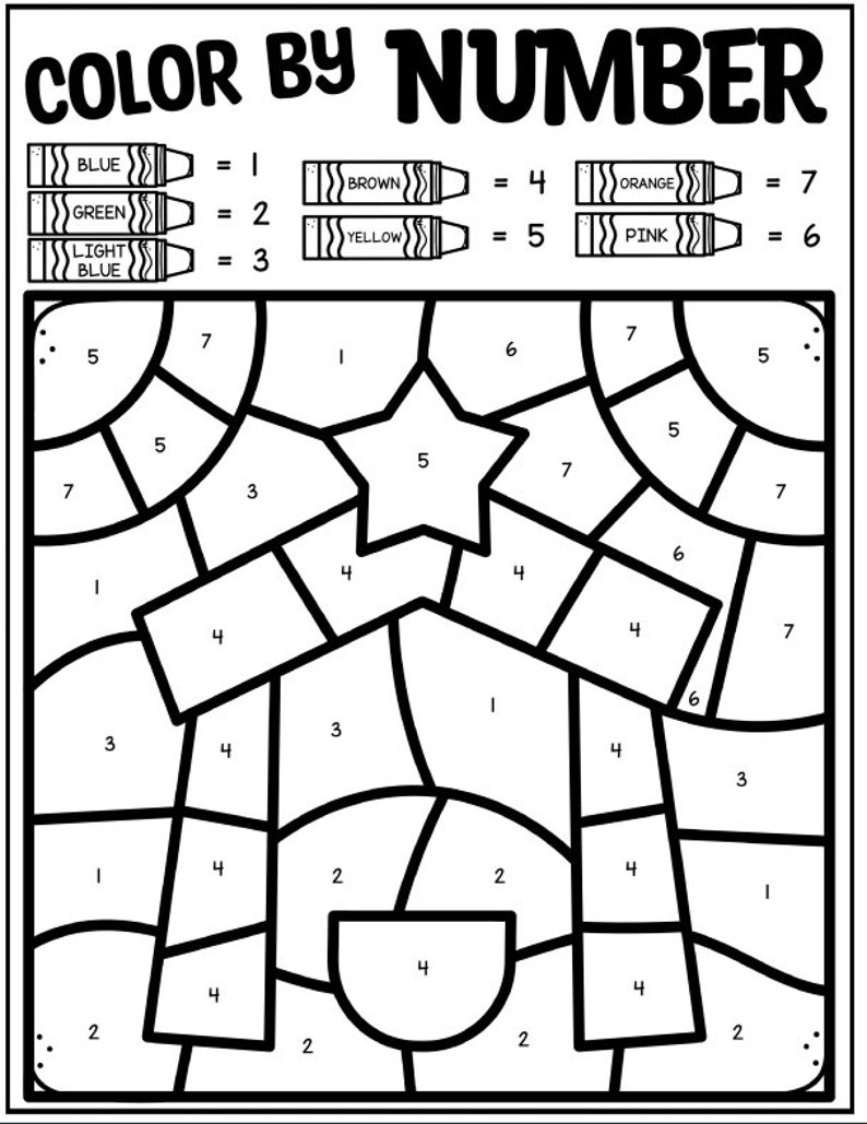 Las Posadas Color-by-number, Las Posadas Activity for Kids, Math and ...