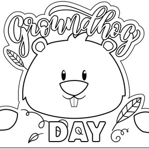 Groundhog Day Holiday Worksheets Printable Activities Coloring for Kids ...
