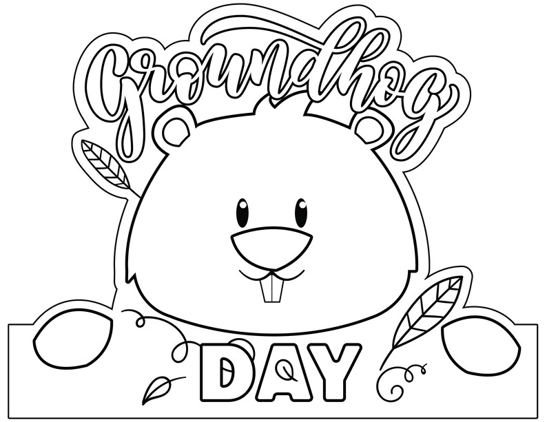 Groundhog Day Holiday Worksheets Printable Activities Coloring for Kids ...