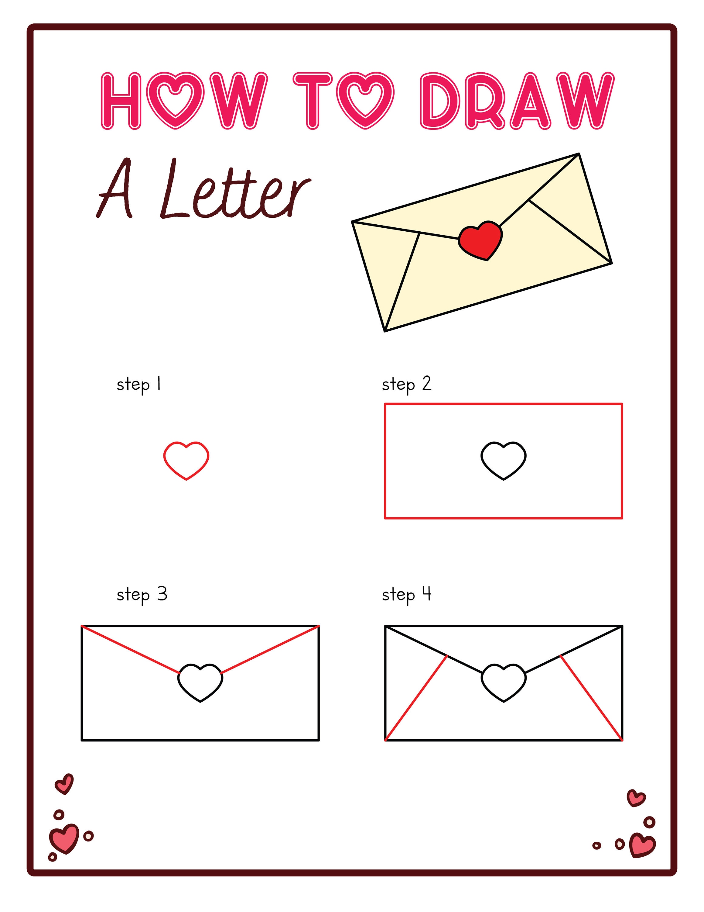 Valentines Day Holiday Worksheets Directed Drawing How to Draw Activity ...