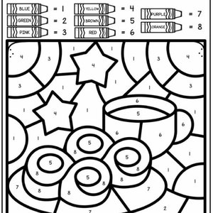 Santa Lucia Color by Number Printable Worksheets for Kids - Etsy