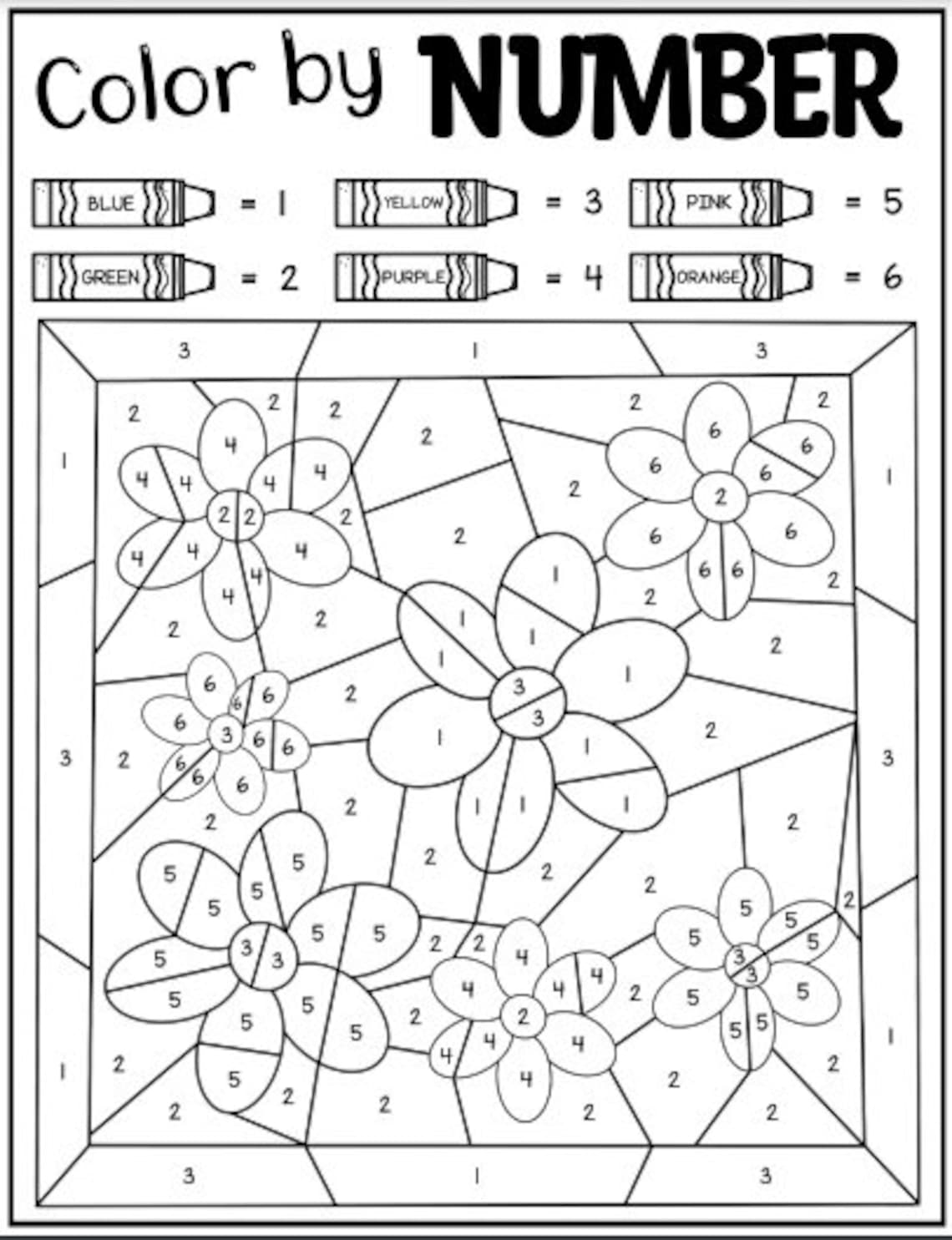Mothers Day Color-by-number, Mothers Day Activity for Kids, Math and ...