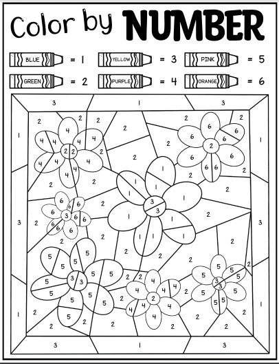 Mothers Day Color-by-number, Mothers Day Activity for Kids, Math and ...