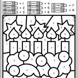 Santa Lucia Color by Number Printable Worksheets for Kids - Etsy