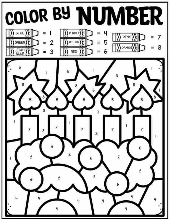 Santa Lucia Color by Number Printable Worksheets for Kids - Etsy