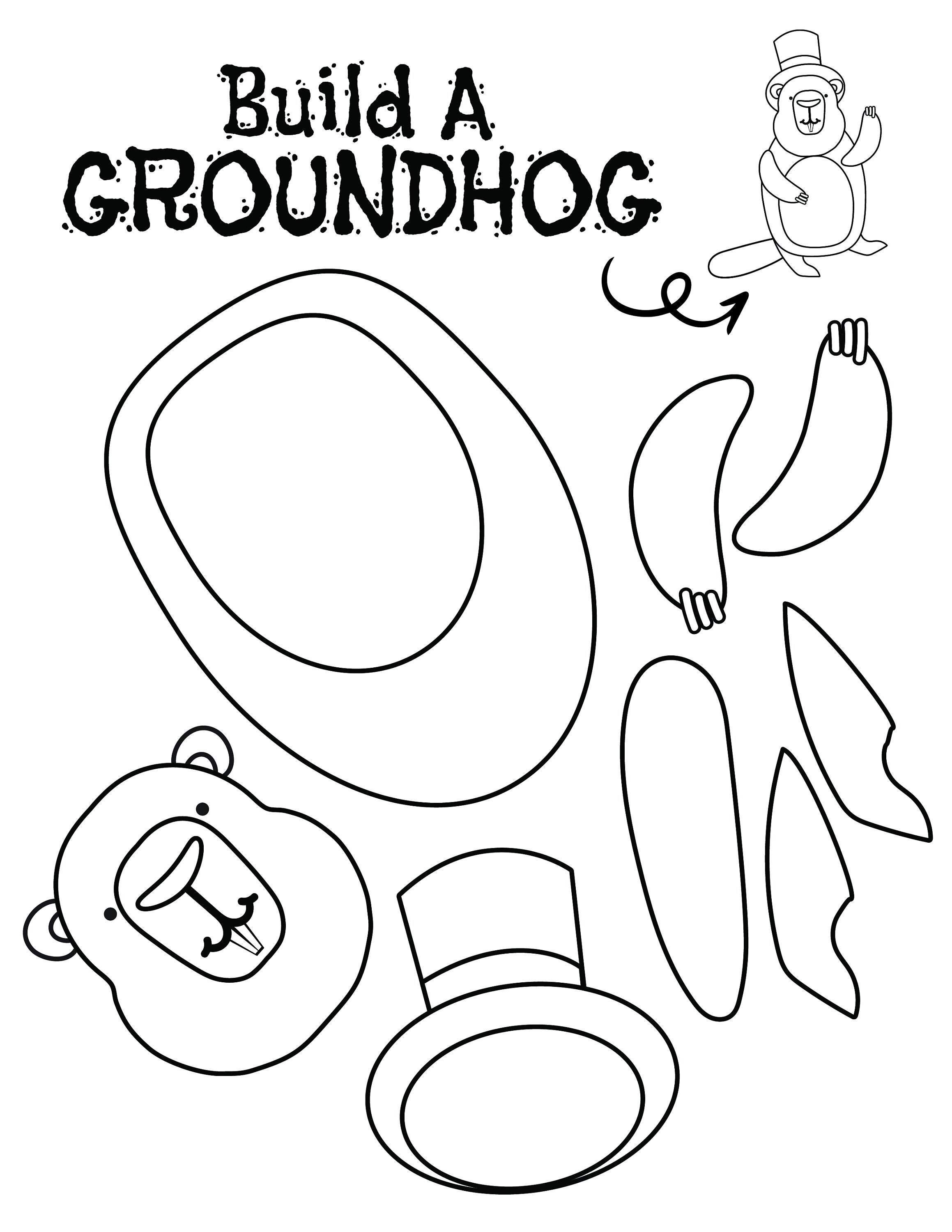 Groundhog Day Holiday Worksheets Printable Activities Coloring for Kids ...