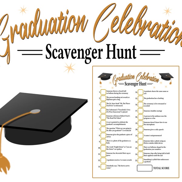 Graduation Party Scavenger Hunt - Etsy