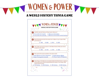 Women & Power: A US History Trivia Game | Women's History Month ...