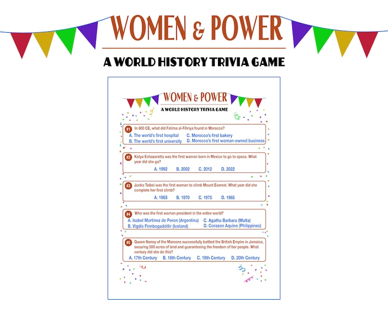 Women & Power: A WORLD History Trivia Game | International Women's Day ...