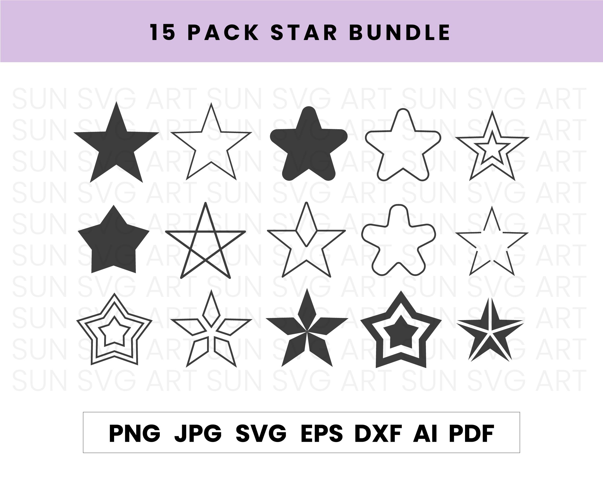 15 Customizable Star Shape Vectors & Clipart Instant Download JPEG, Ai ...