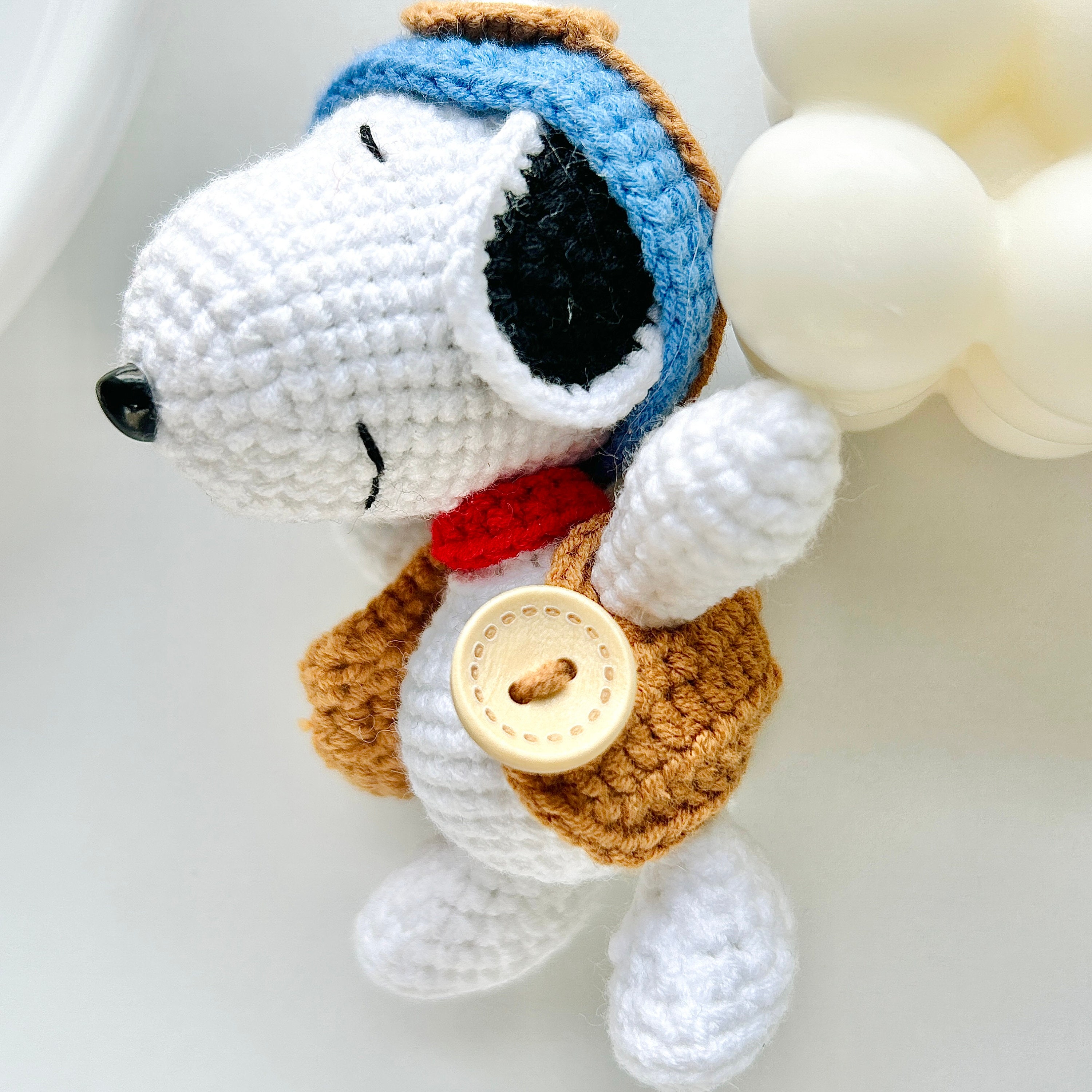 Crochet Snoopy Charm, Snoopy Inspired Amigurumi, Handmade Cute Snoopy ...