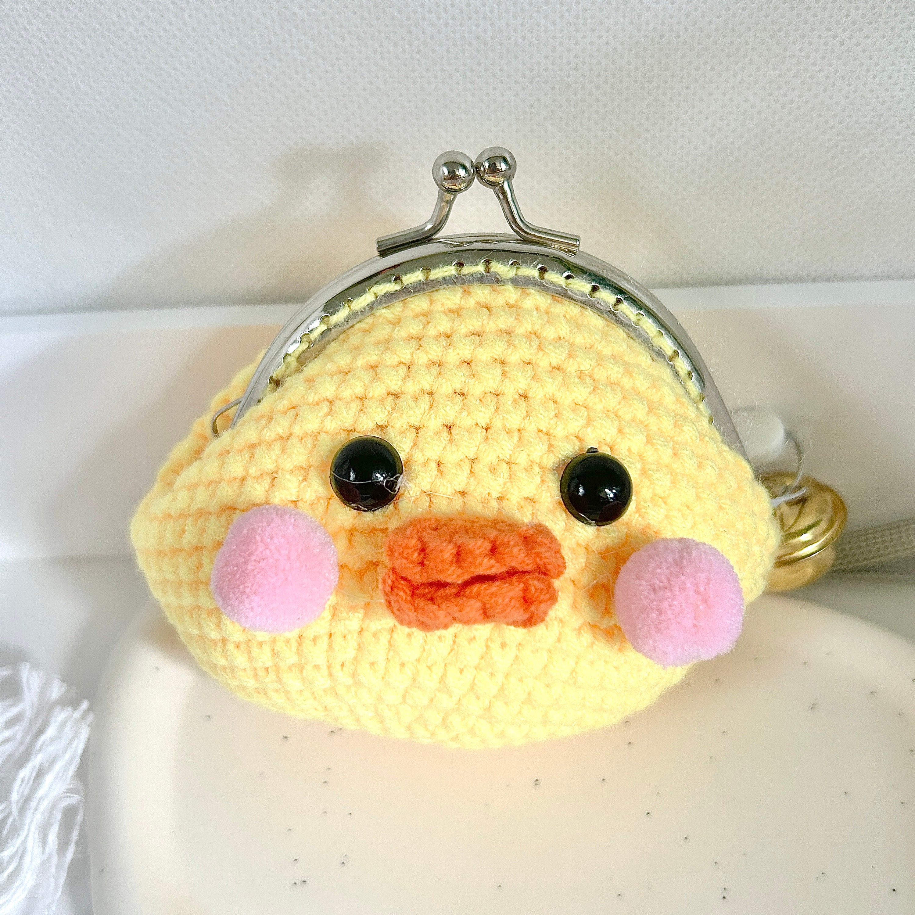 Crochet Baby Duck Coin Purse Perfect for Storing Small Items, Yellow ...