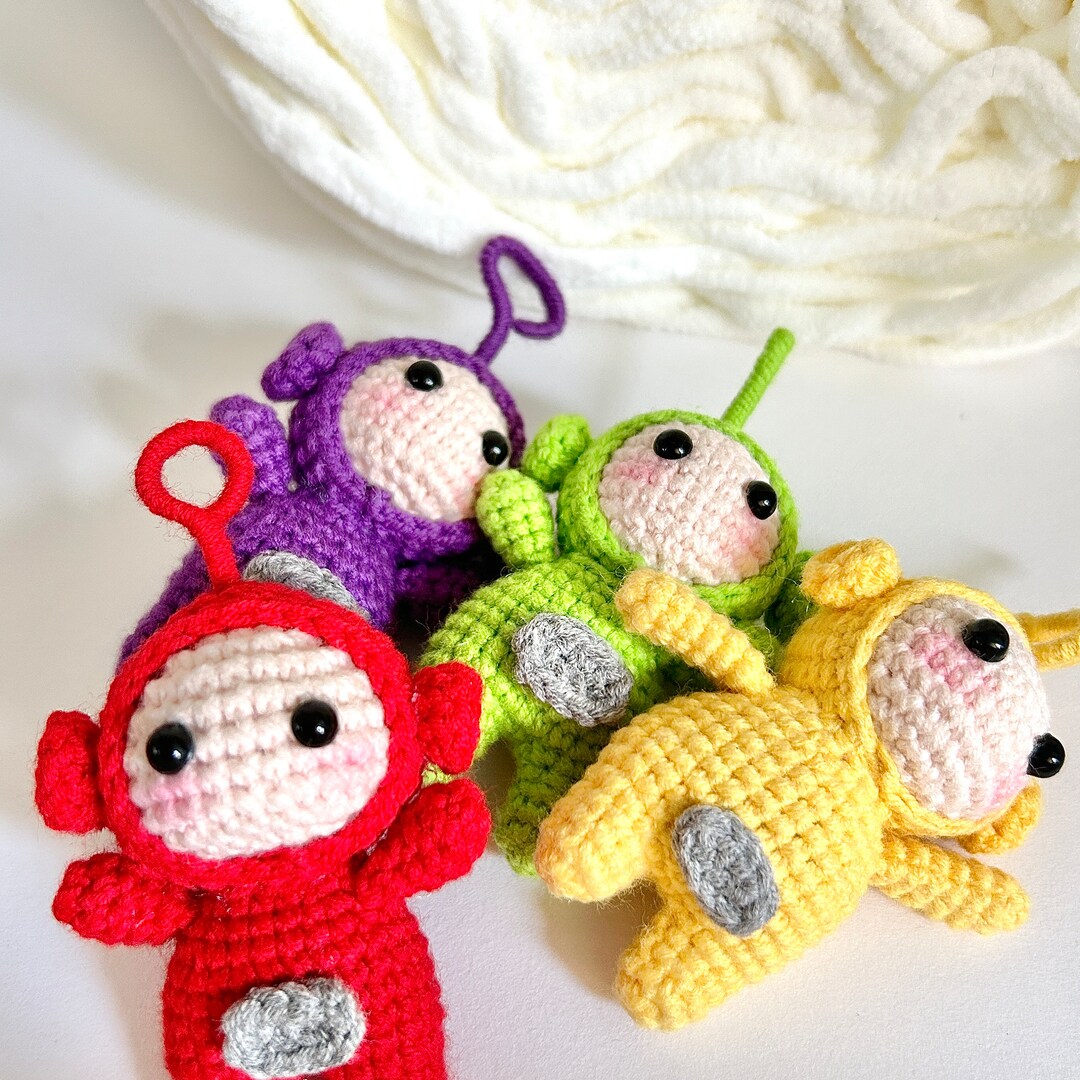 Handmade Crochet Mini Teletubbie, Cute Teletubbie Charm - Etsy