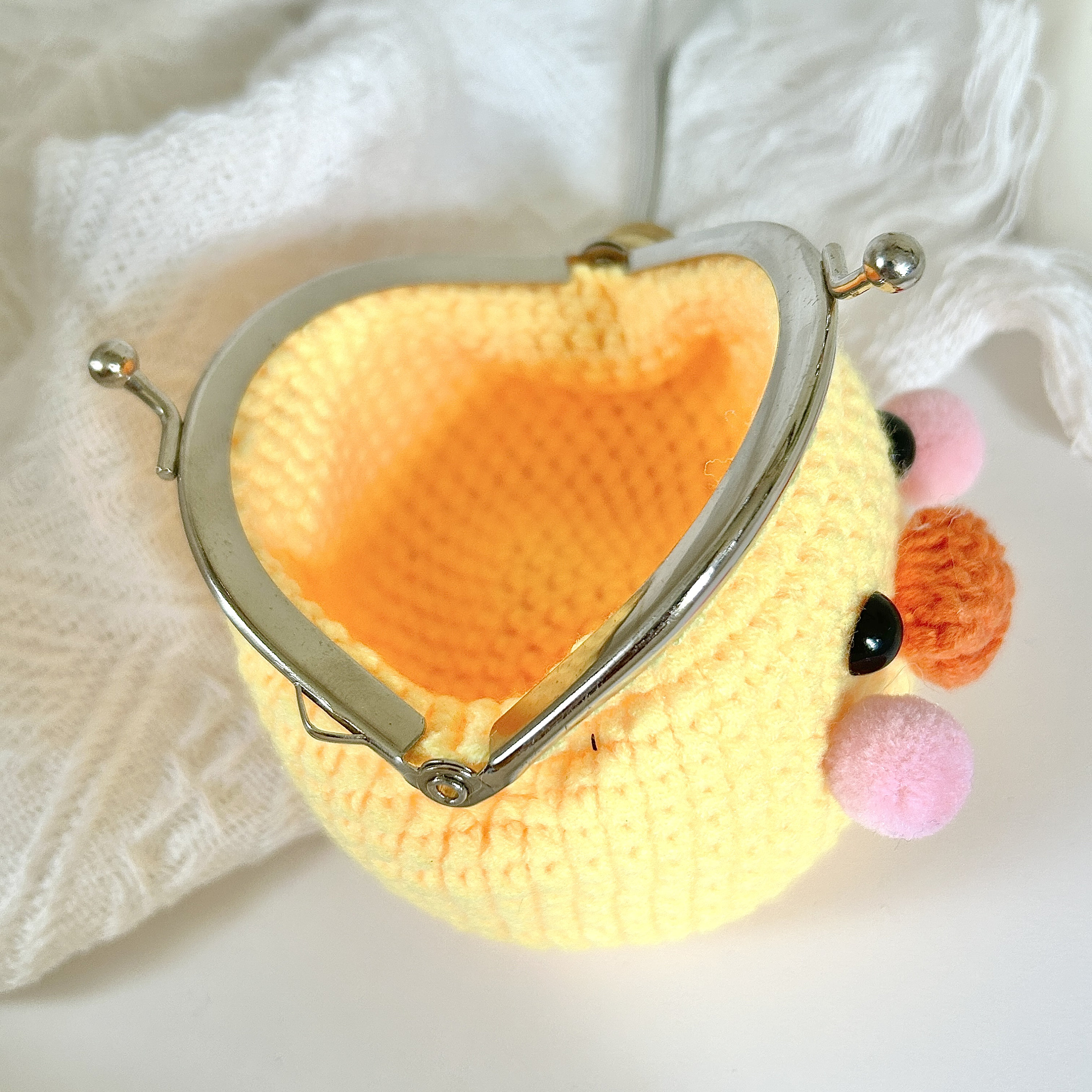 Crochet Baby Duck Coin Purse Perfect for Storing Small Items, Yellow ...