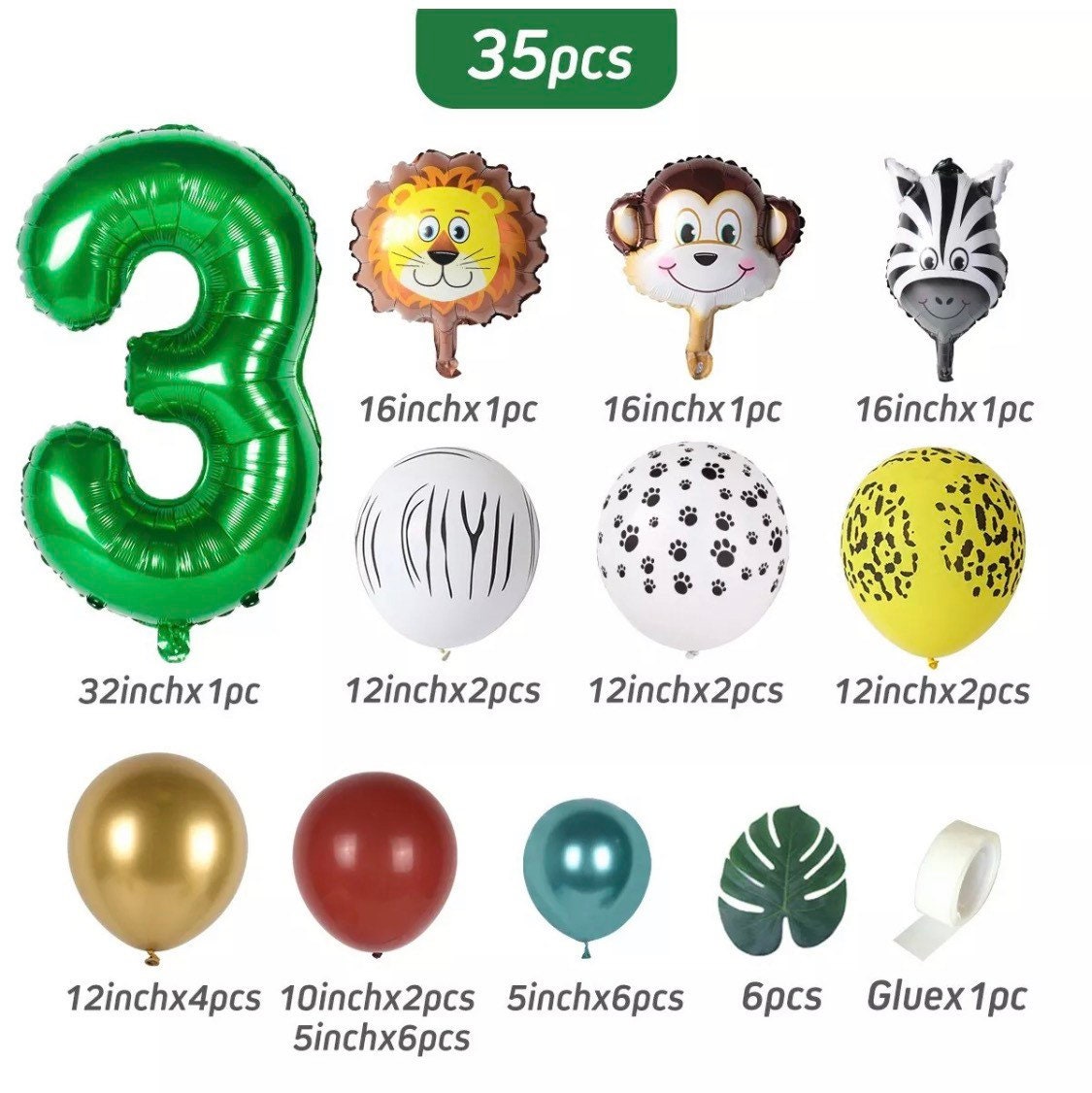 Babys First 1st 2nd 3rd Birthday Balloon Set 35 Piece - Etsy UK