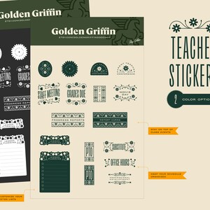 School Teacher Student Digital Stickers, Cute Planner Stickers, iPad ...