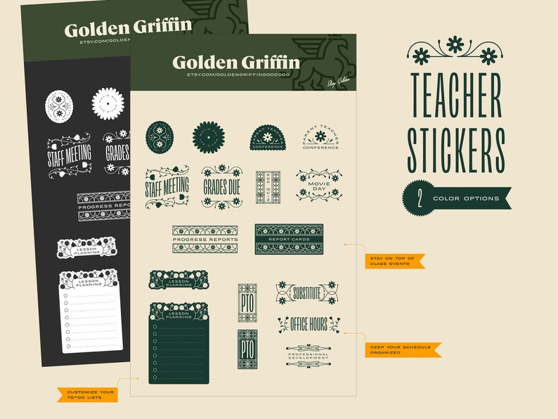 School Teacher Student Digital Stickers, Cute Planner Stickers, iPad ...