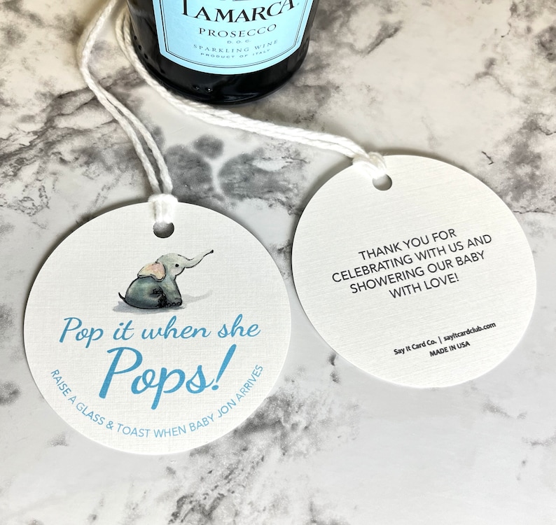 Pop It When She Pops Personalized Baby Shower Mini Champagne - Etsy