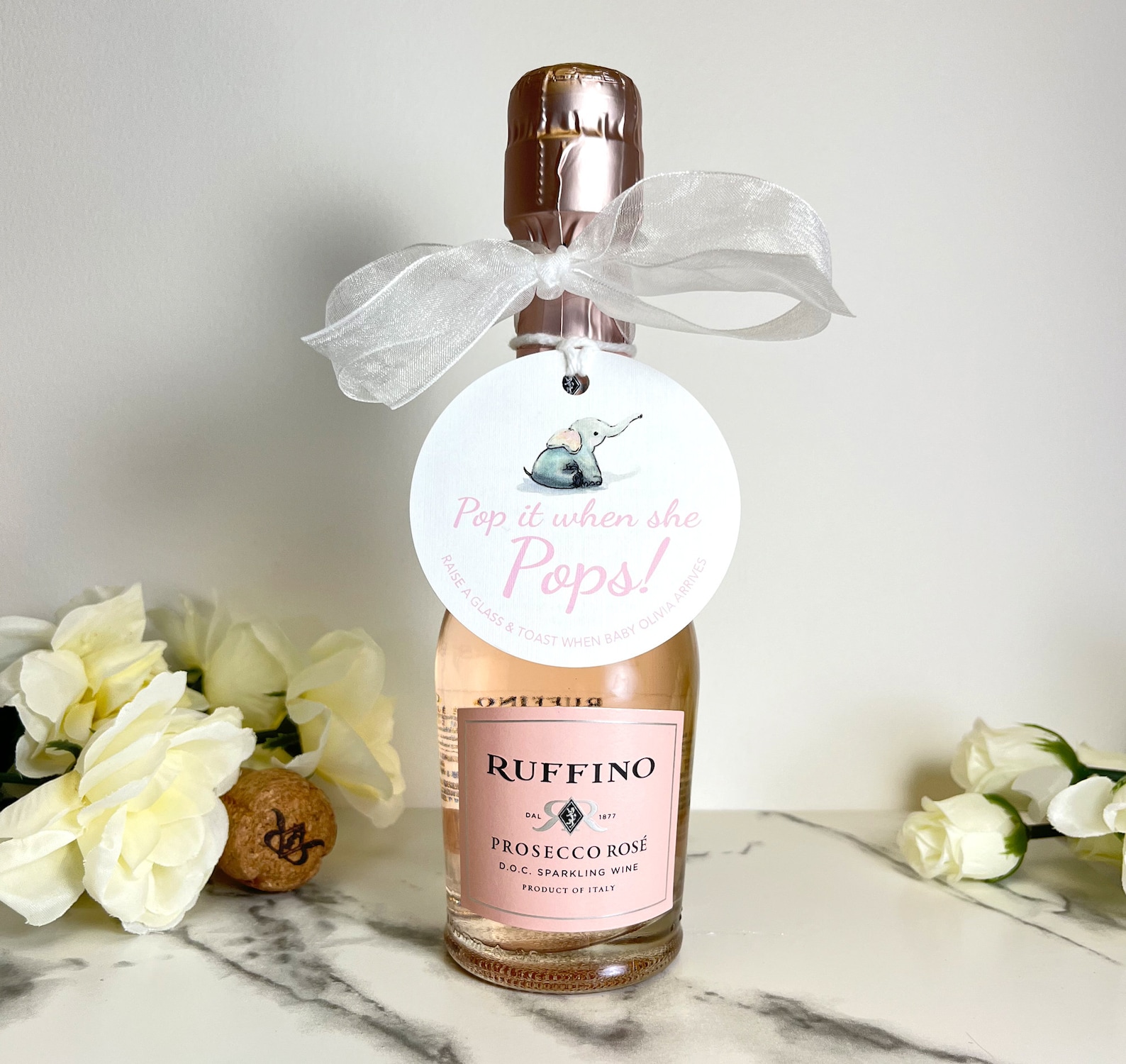 Pop It When She Pops Personalized Baby Shower Mini Champagne - Etsy