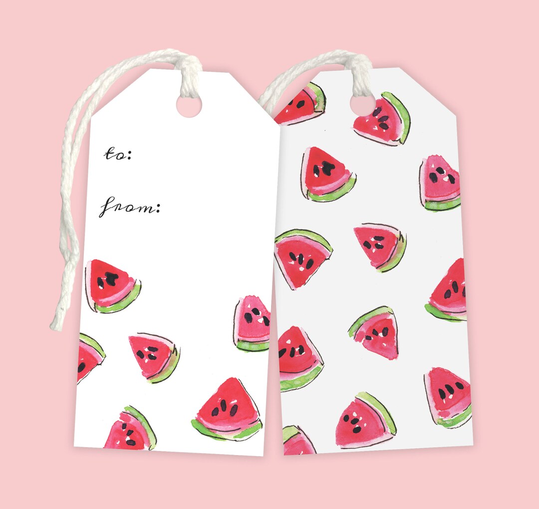 Watermelon Gift Tags, Bridal Shower Gift Tags, Wedding Shower Gift Tags ...