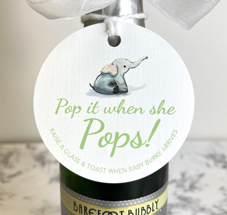 Pop It When She Pops Personalized Baby Shower Mini Champagne - Etsy