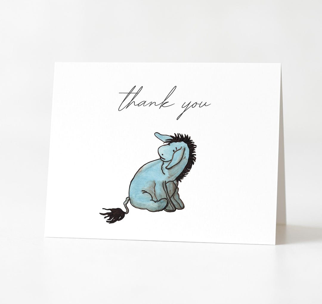 Eeyore Thank You Cards: Winnie the Pooh Baby Shower Set - Etsy
