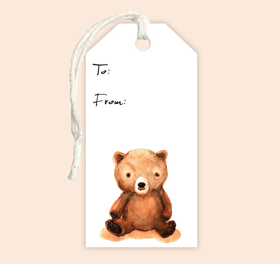 Baby Bear Gift Tags, Baby Shower Gift Tags, Kids Birthday Gift Tags ...