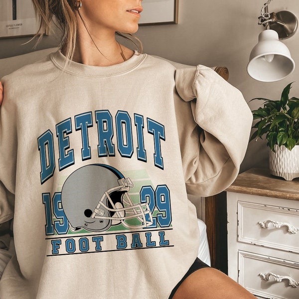 Mens Vintage Detroit Lions Sweatshirt - Etsy