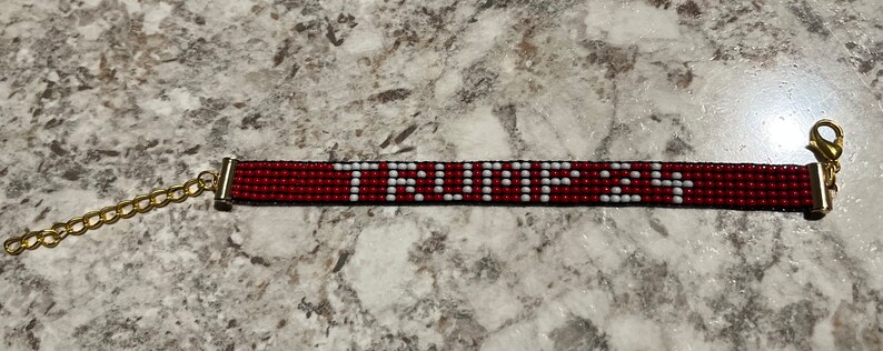 Trump 24 Political Bracelet, Seed Bead, Bead Loom. Bracelet, Election ...