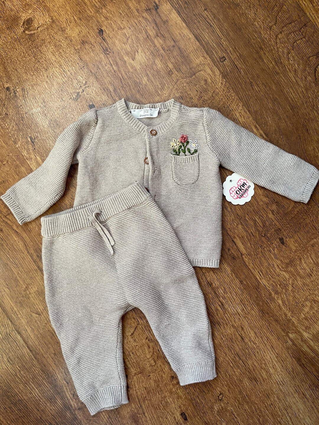 Infant Embroidered Sweater Set, Baby Set, Custom Hand Embroidered, Baby ...