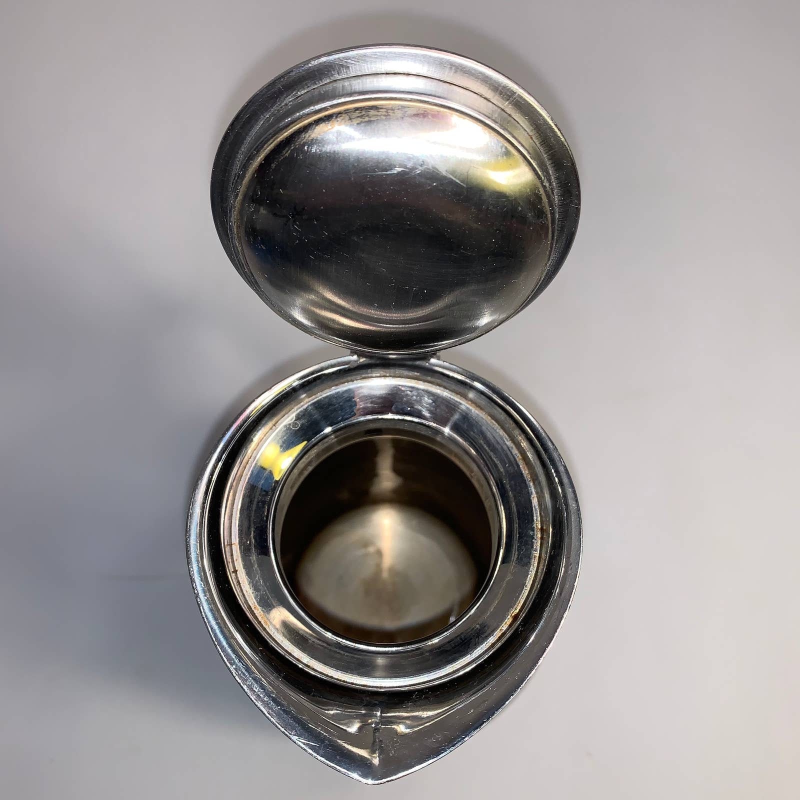 Mid Century Modern Carafe Pitcher Brushed Stainless Steel Server Hormel ...