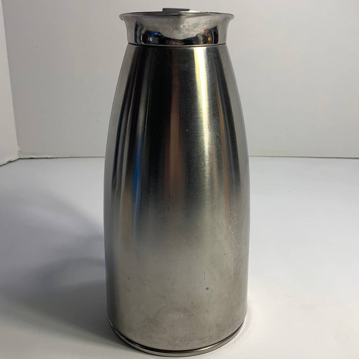 Mid Century Modern Carafe Pitcher Brushed Stainless Steel Server Hormel ...