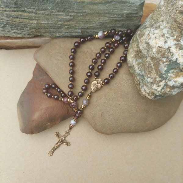 Garnet Rosary Beads - Etsy