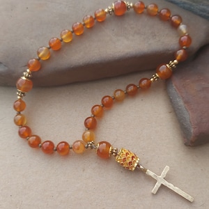 Gemstone Anglican Prayer Beads, Episcopal Rosary Made With Natural ...