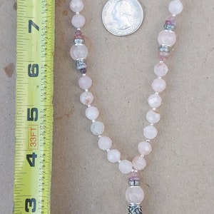Anglican Prayer Beads, Rosary Made With Rose Quartz, Tourmaline & a ...